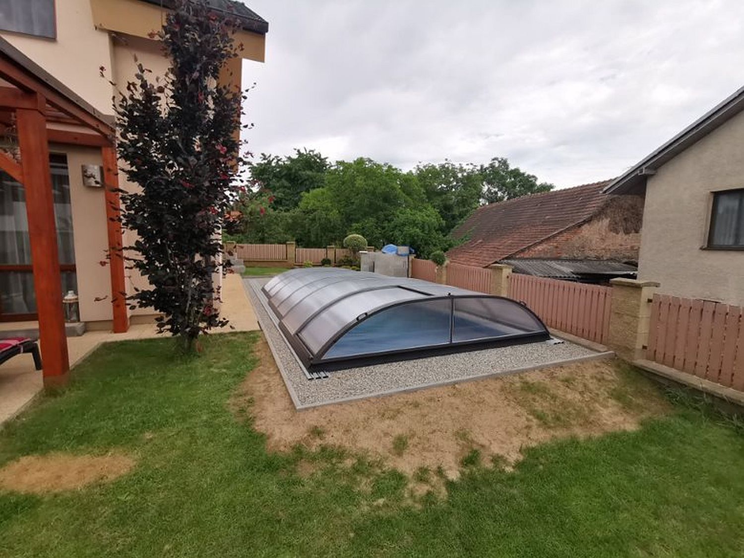 Schiebehalle Marlos Compact anthrazit 3,30 x 6,42 x 0,72 m ...