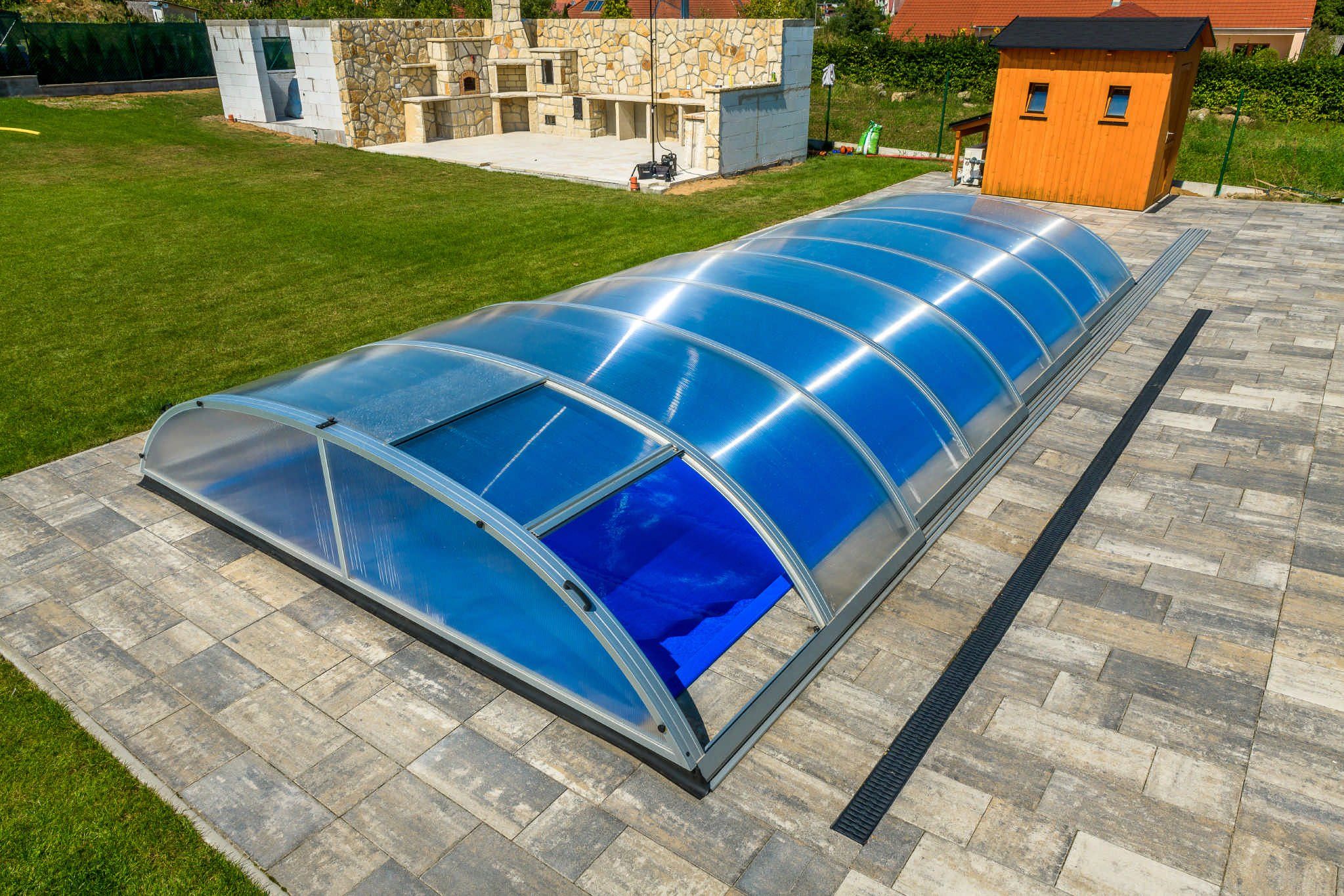 Schiebehalle Marlos Compact eloxiert 4,30 x 8,54 x 0,88 m ...