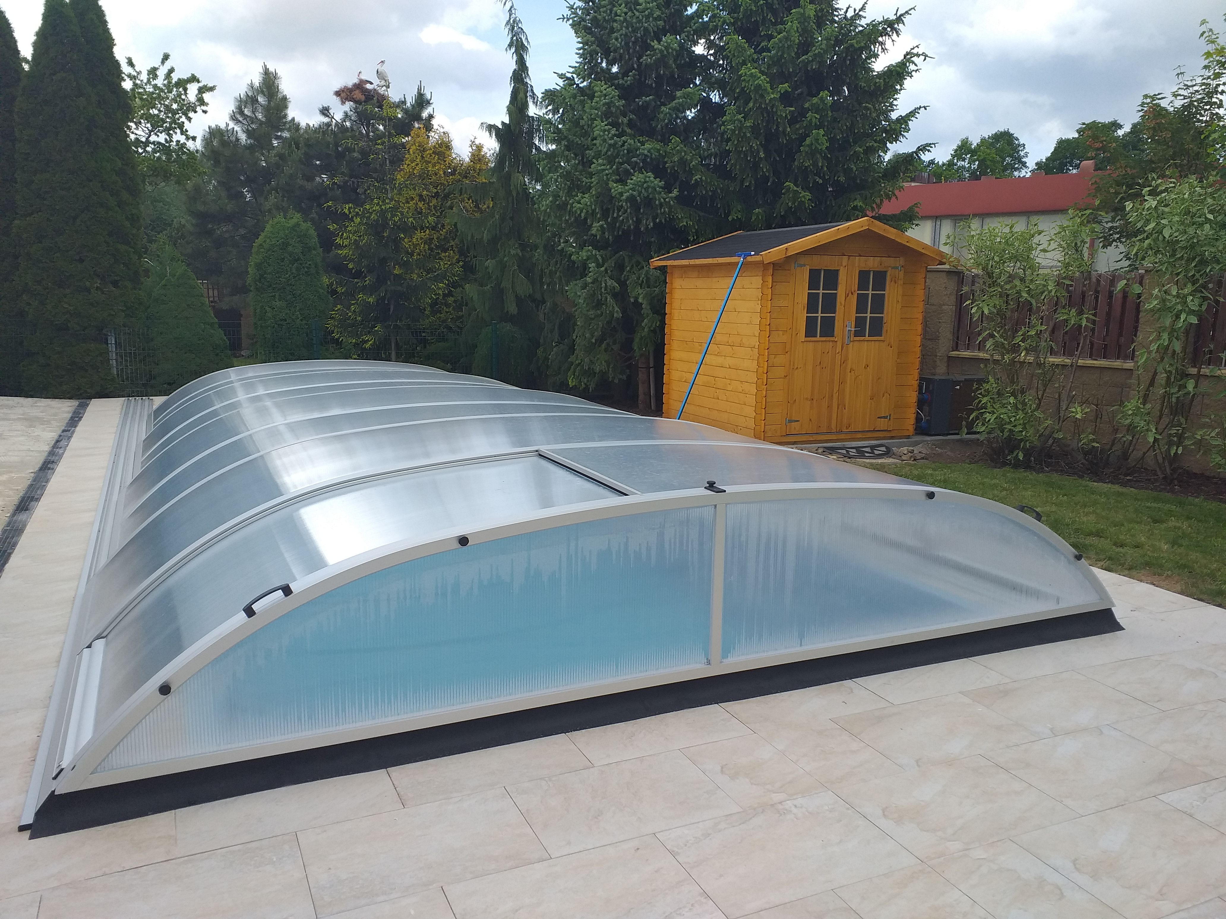 Schiebehalle Marlos Compact eloxiert 4,30 x 8,54 x 0,88 m ...